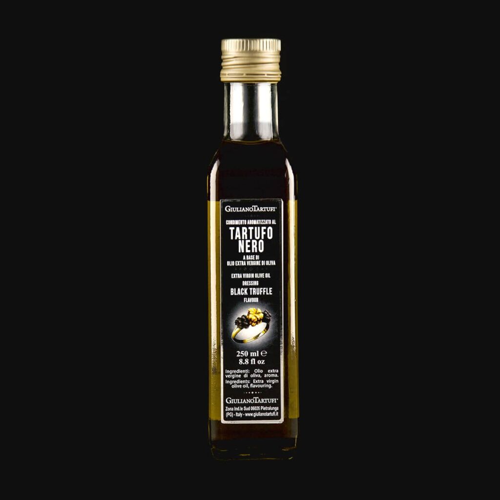 Extra virgin olive oil dressing Black Truffle flavour - Giuliano Tartufi